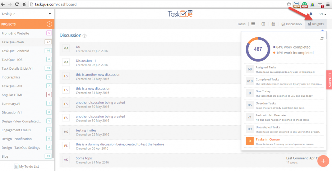 Getting Organized with TaskQue